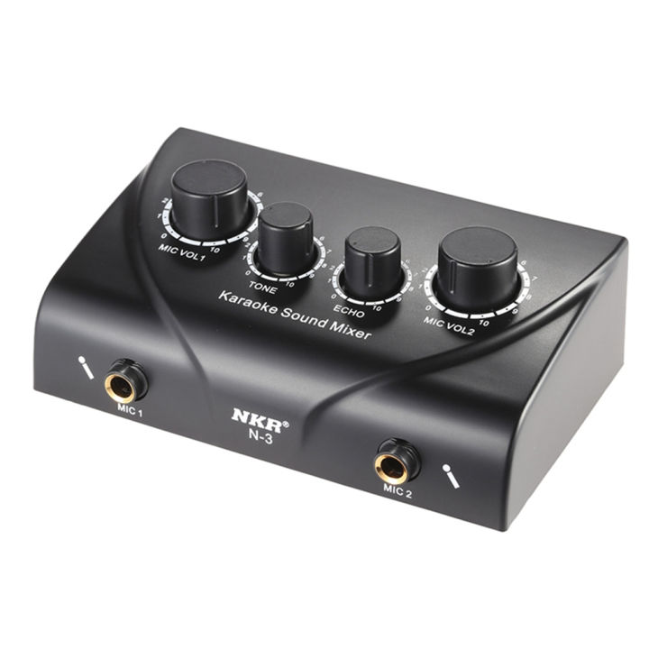 URBEL Portable Dual Mic Inputs Audio Sound Mixer Audio Mixer Amplifier ...