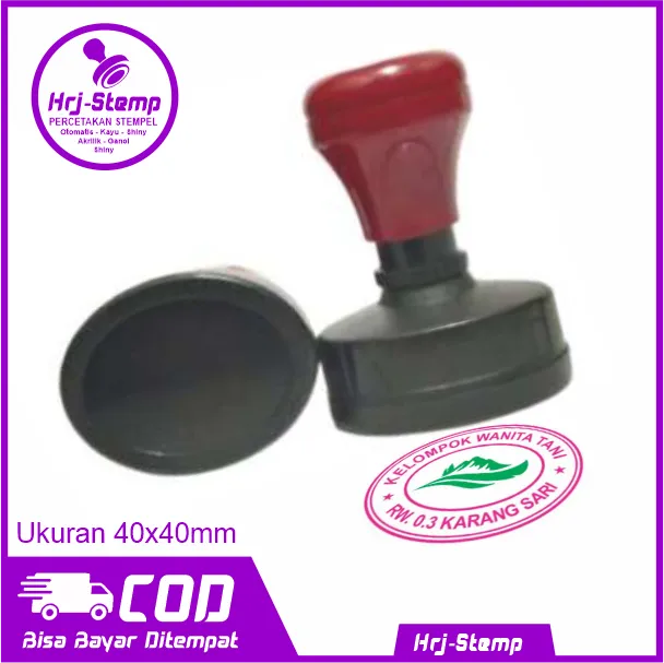 Cetak Stempel Otomatis Flash 2 Warna Bentuk Oval Ukuran Standar ...