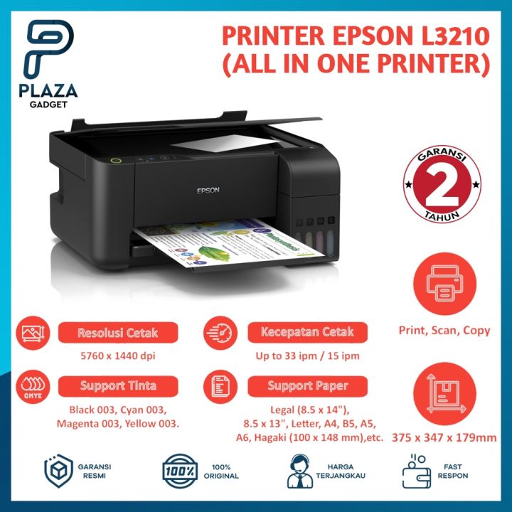 PRINTER EPSON L3210 L-3210 L 3210 A4 ECOTANK All in One SCAN / PRINT ...