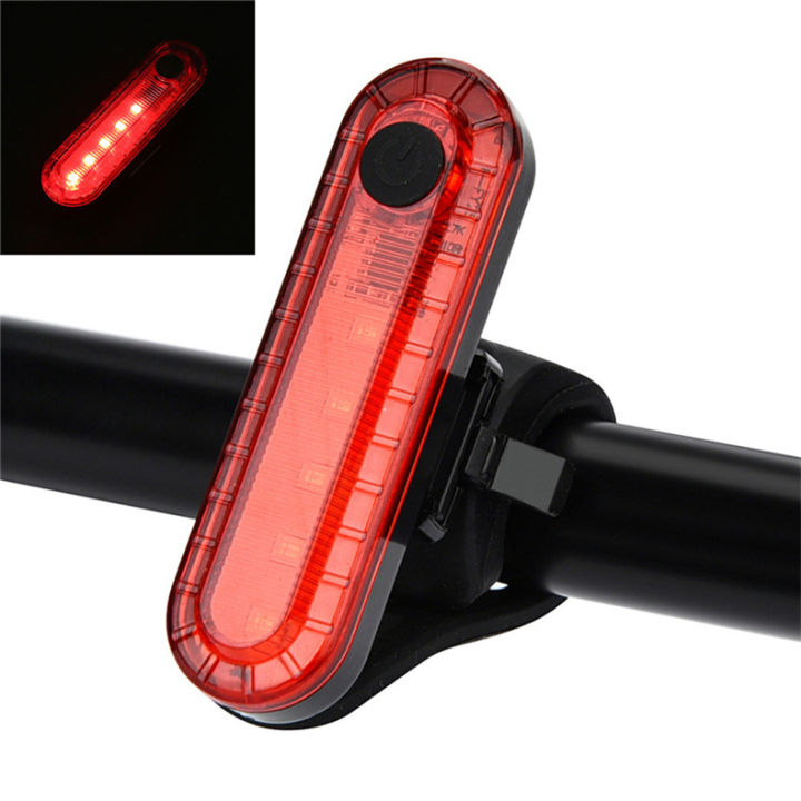3Pcs Rear Bike Tail Light 4 Mode USB Rechargeable Red Ultra Bright Taillights Fit On Any Bicycle ...