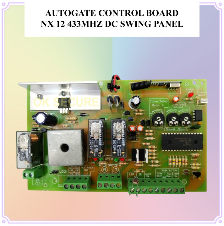 Autogate Control Panel- NX12 433 Mhz DC Swing Panel | Lazada