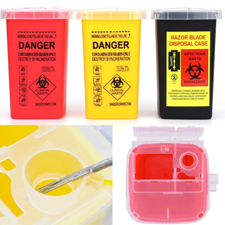 【Customer favorite】 1l Plastic Tattoo Sharps Disposal Container Tattoo ...