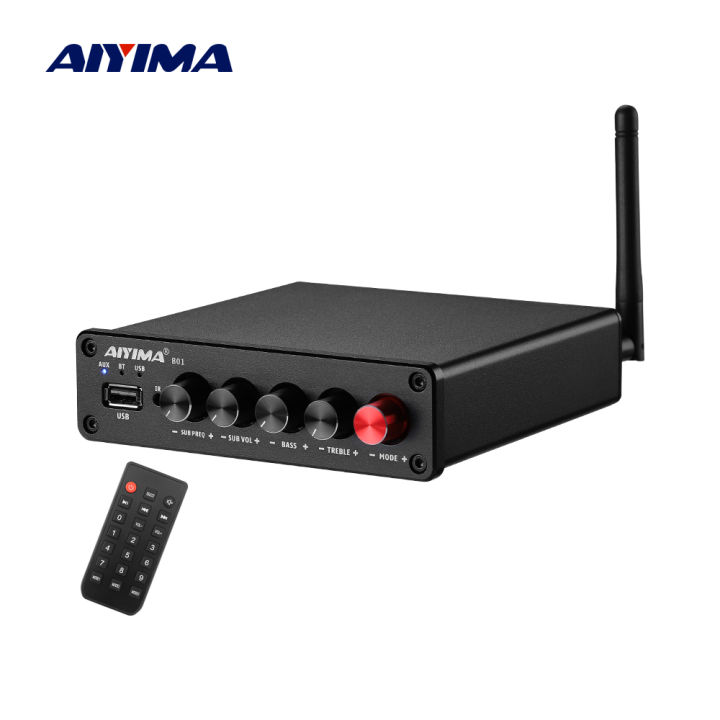 AIYIMA B01 Subwoofer Amplifier 50Wx2+100W Bluetooth 5.0 USB HiFi Stereo ...