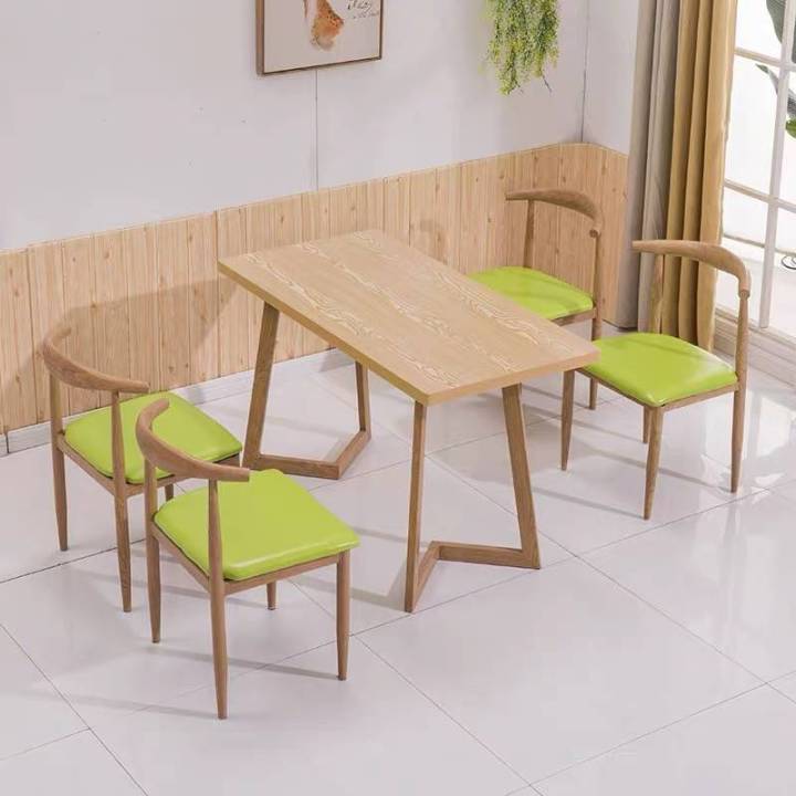 Snack restaurant milk tea shop table and chair combination simple ...