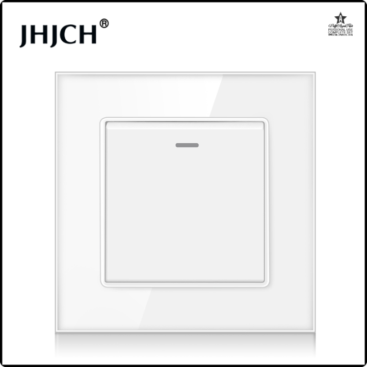[uangp] JHJCH - 1 Gang 2 Way Stair Switch, Tempered Glass Panel, Rocker ...