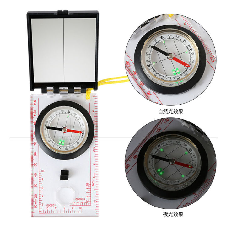 Map Scale Compass Folding Drawing A Scale Measuring Belt Plane Mirror ...