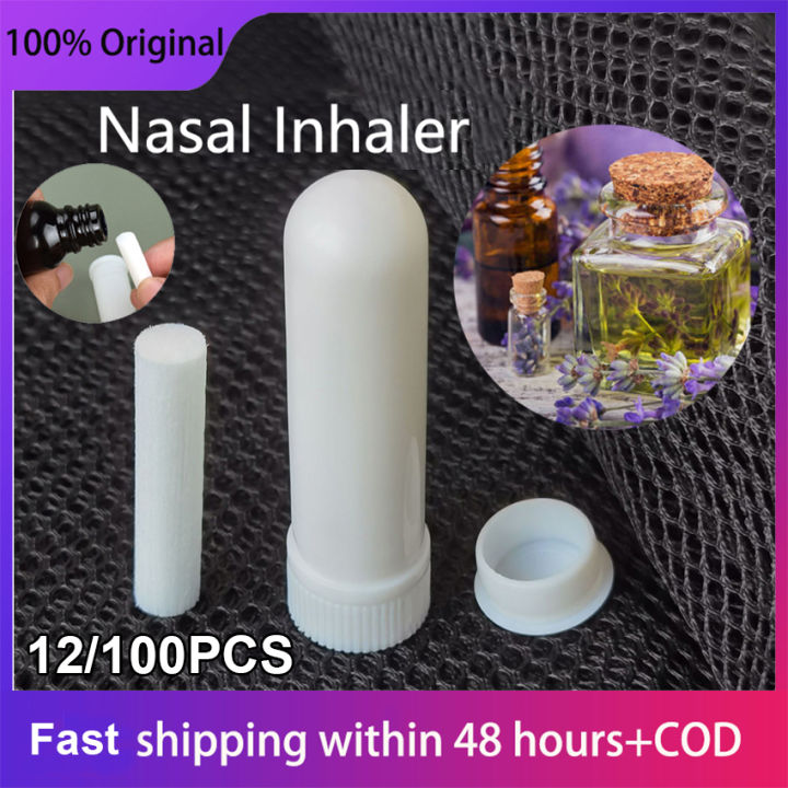【Ready Stock】12/100Pcs Inhaler Stick Essential Oil Aromatherapy White ...