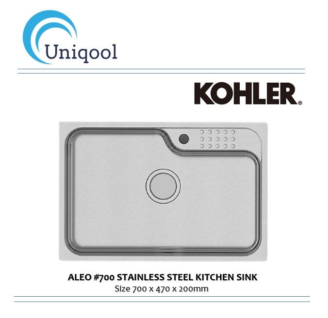 KOHLER ALEO 700MM Stainless Steel Kitchen Sink | Lazada Singapore