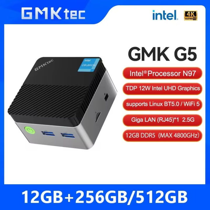 GMKtec Mini PC G5 Intel Alder Lake Windows 11 Pro DDR5 4800Mhz M.2 2242 ...