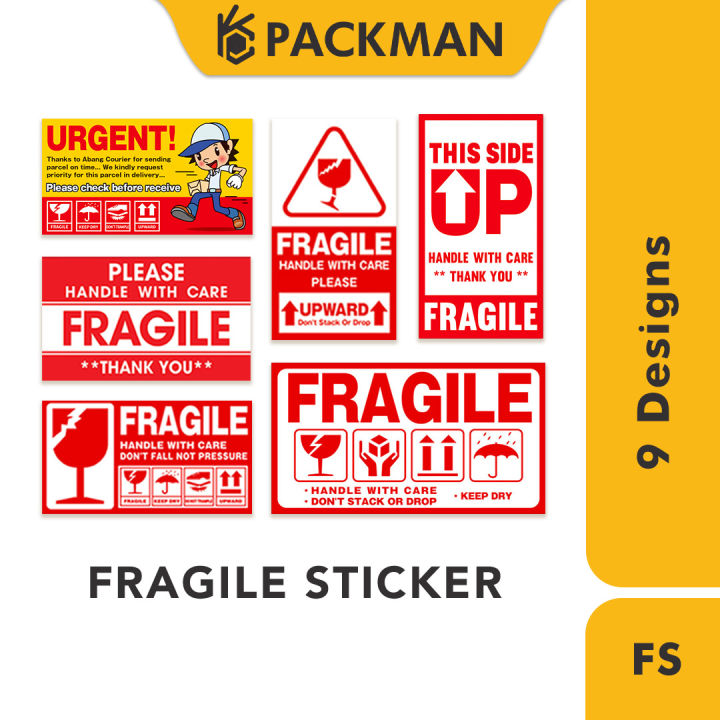 [Ready Stock] Fragile PP Sticker Fragile Sticker Warning Label Handle ...