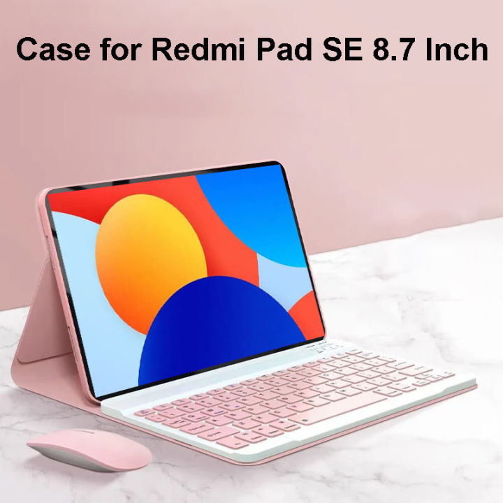 Keyboard Case for Xiaomi Redmi Pad SE 4G 8.7 Inch 2024 Tablet Cover for ...