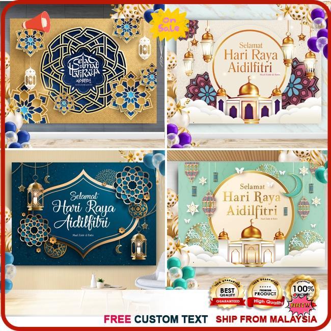 ⭐Ready Stock⭐ Banner Decoration Backdrop - Hari Raya Aidilfitri Hari ...