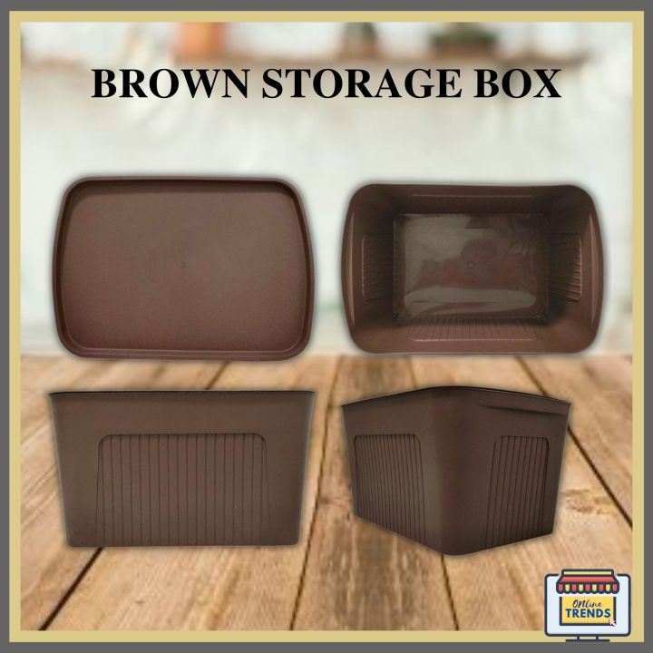 【NEW ITEM】BROWN STORAGE BOX / COLORED STORAGE BOX / STORAGE BOX | Lazada PH