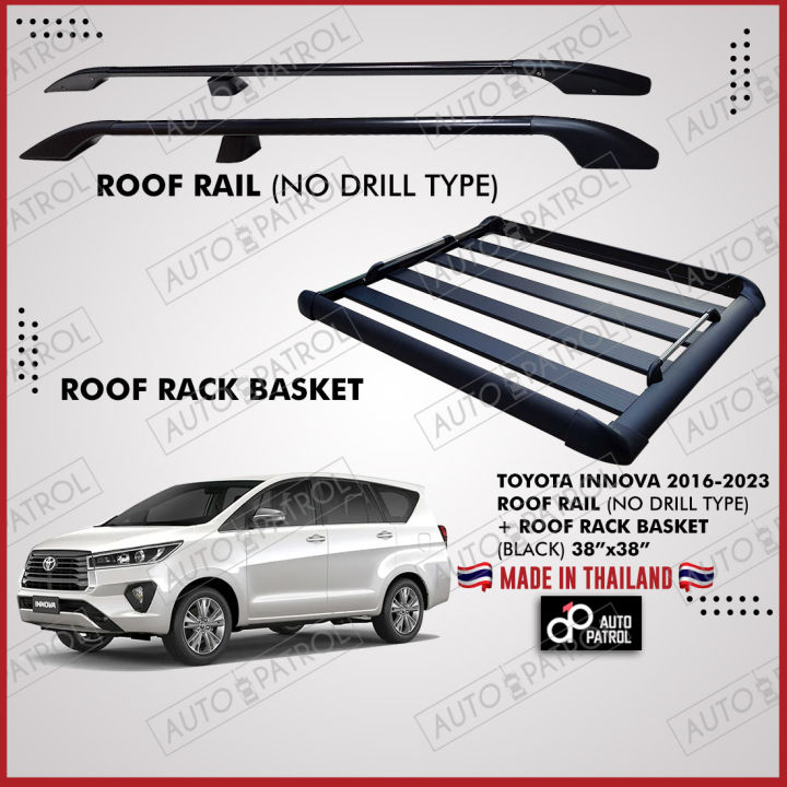 TOYOTA Innova 2016-2023 Roof Rack Carrier 38"X38" & Roof Rail (NO DRILL ...
