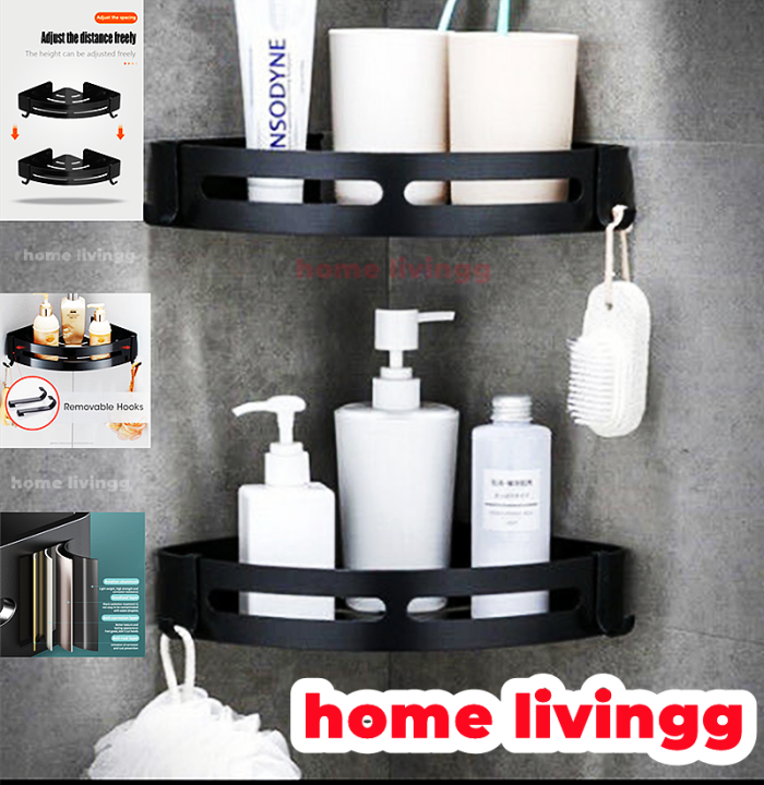 Bathroom Corner Rack Space Aluminum Corner Rack Tissue Rack Bathroom ...