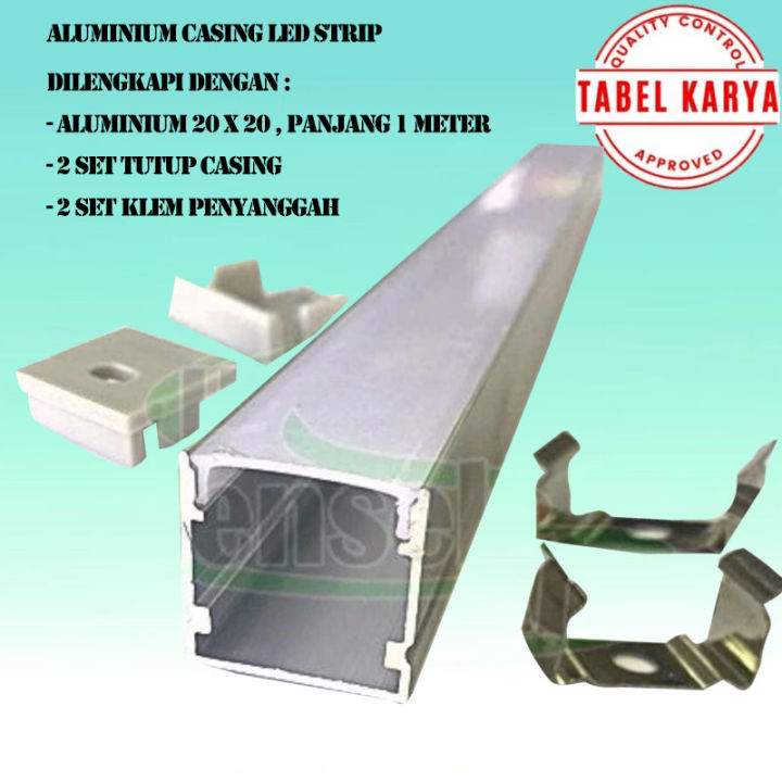 Casing Lampu LED Strip Aluminium/Housing Lampu LED Strip Model U Tebal ...