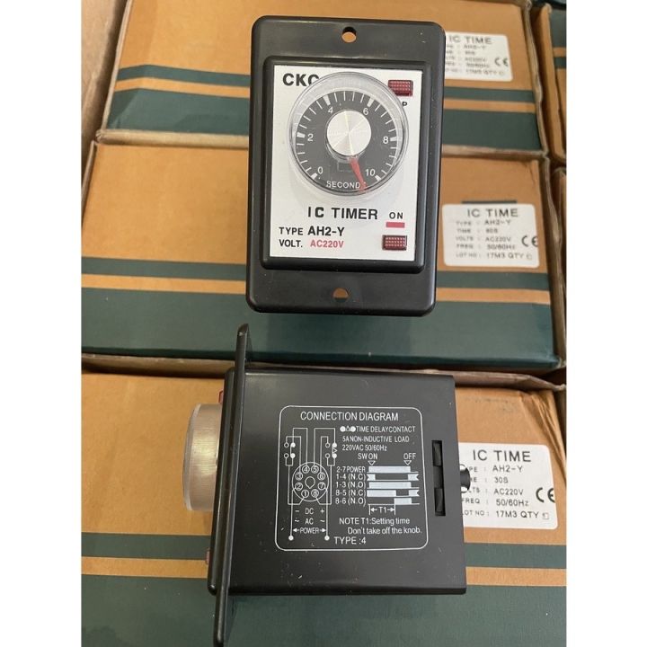Rơ le thời gian (timer cơ) CKC AH2-Y / 220V 10s, 30s,60s, 10m, 30m, 60m ...