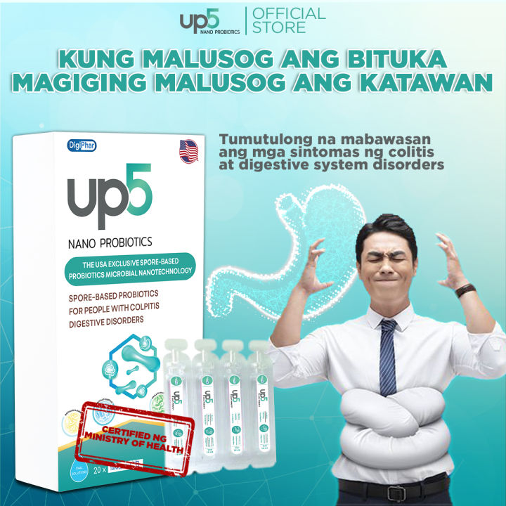 Beautistic Up5 Nano Probiotics for Hemorrhoids Constipation Colitis and Diarrhea contains 5 ...