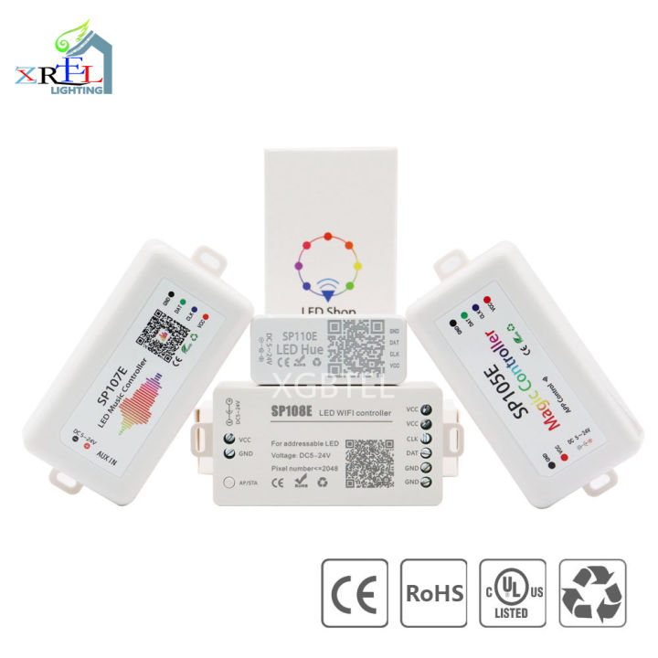 Bluetooth Music Wifi RGB Led Strip Light Controller For WS2812B WS2811 ...
