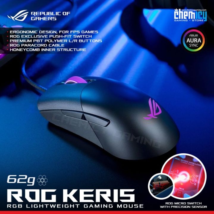 Asus ROG Keris RGB Lightweight Gaming Mouse | Lazada Indonesia