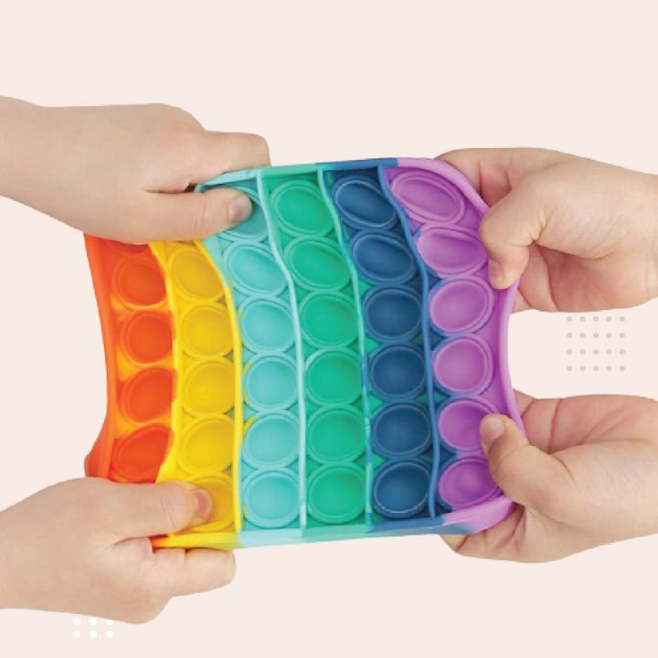 POP IT RAINBOW Gratis kelereng dan dadu fidget push Pop Its Fidget Toy ...