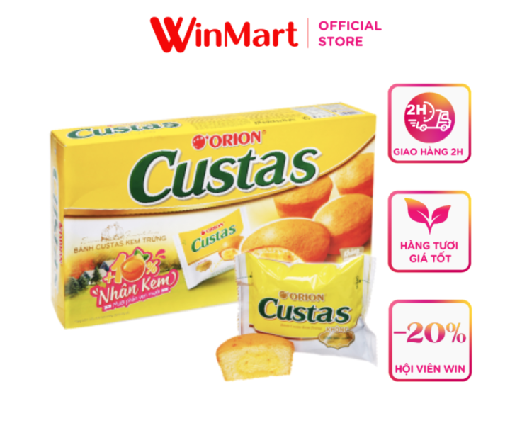 [Siêu thị WinMart] - Bánh CUSTAS kem trứng Orion hộp 460g | Lazada.vn