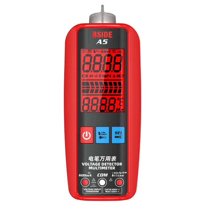 VFC Multimeter Digital Auto Ranging AC/DC Voltage Current Capacitance ...