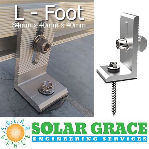 L - Foot Set Solar Panel Mounting Accessories with self-drilling screw ...