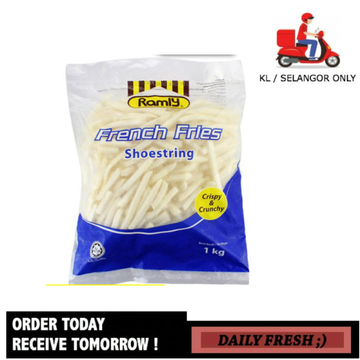 DAILYGROCFER Ramly French Fries Shoestring 1kg Frozen Food | Lazada