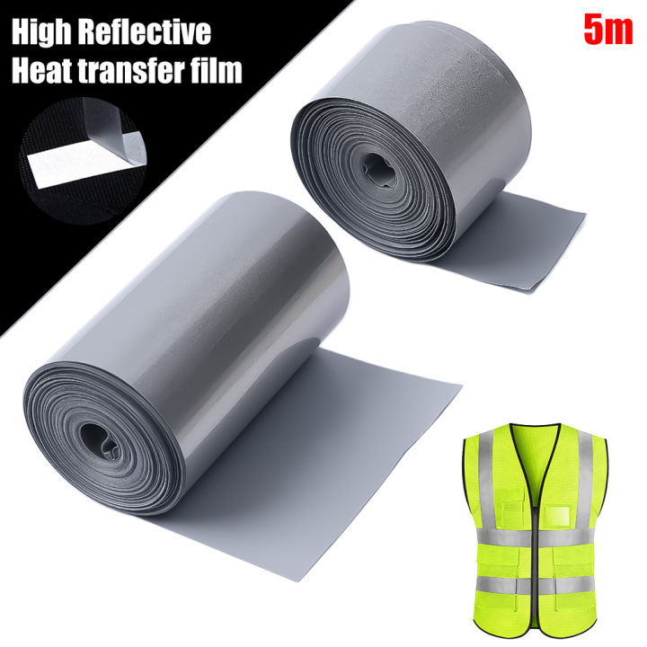 5M Reflective Strip Sticker 2-5cm Heat Transfer Reflective Tape Car ...