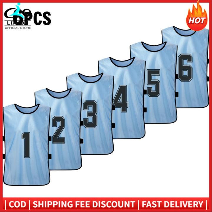 LIXADA 12 PCS Adults Soccer Pinnies Quick Drying Football Team Jerseys Youth Sports Scrimmage ...