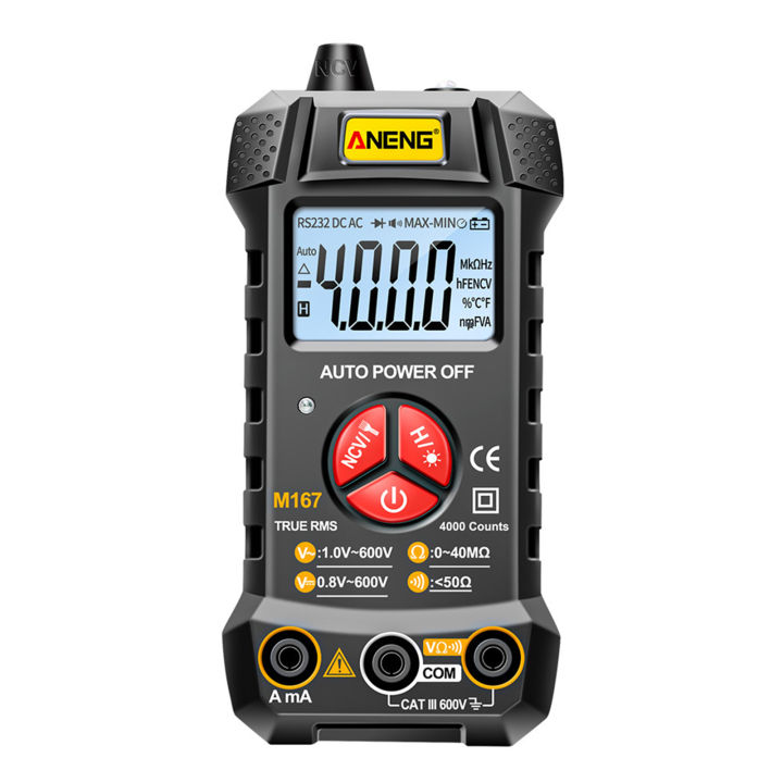 KKmoon ANENG M167 Smart Digital Multimeter Auto Recognition 4000 Counts ...