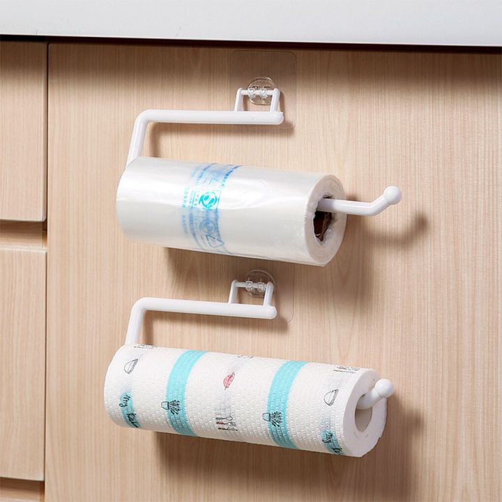 Kitchen Paper Roll Holder Towel Hanger Rack Wall Mounted Tissue Hanger ...