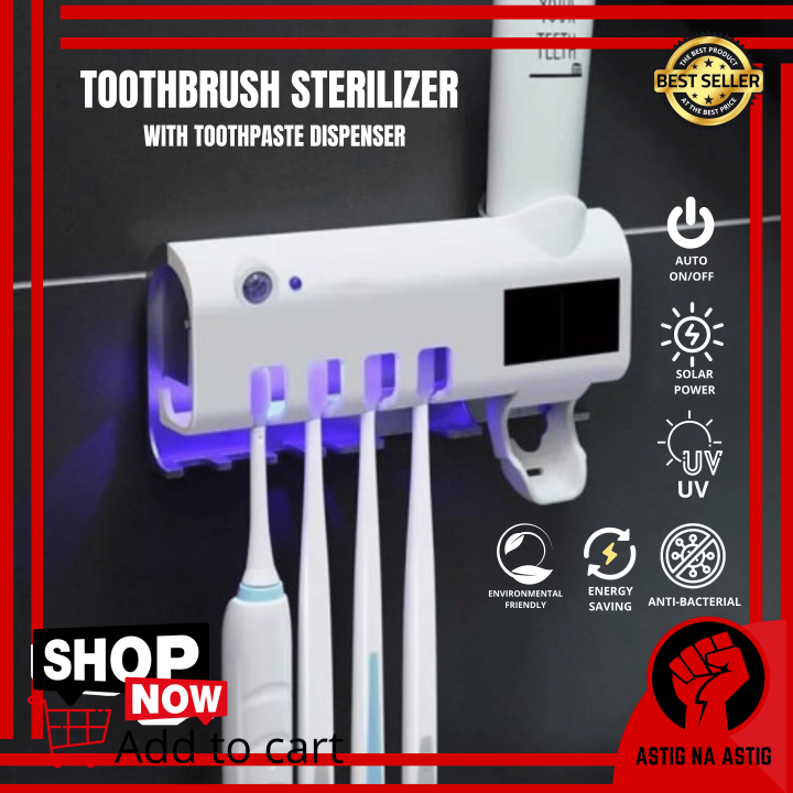 ASTIG NA ASTIG Solar UV Light Intelligent Toothbrush Holder Sterilizer ...