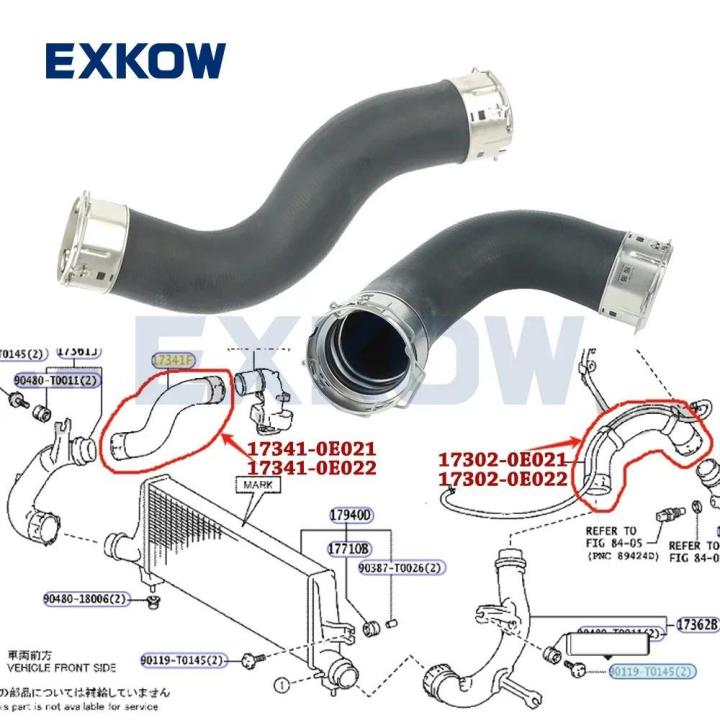 Inter Cooler Outlet Air Hose for Toyota Hilux 1GD 2GD 2020- Intercooler ...