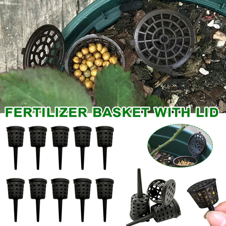 [Free Ship] 10/20/36/40Pcs Plastic Fertilizer Basket with Lid Corrosion ...
