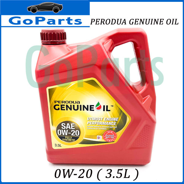 100% Perodua Genuine Engine Oil 0W20 (3.5L) Fully Synthetic | Lazada