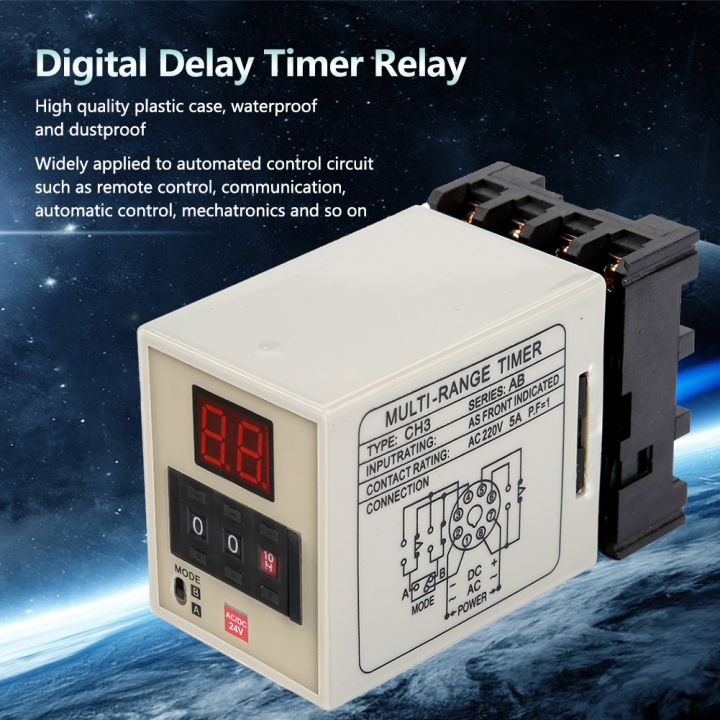 AH3‑DM Dual Mode Delay Timer Relay 0.01S‑99H LED Display (AC/DC 24V) | Lazada PH