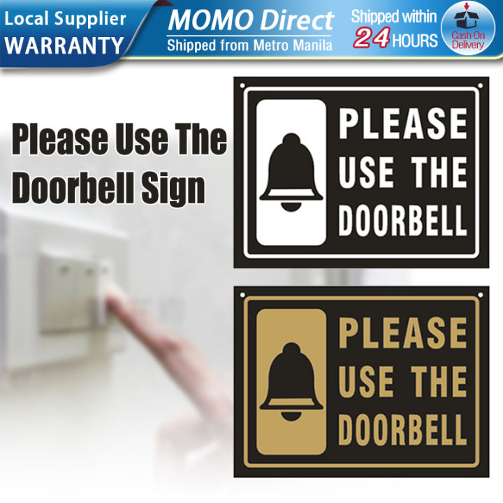 Reflective Please Use The Doorbell Aluminum Signage 20*15cm | Lazada PH