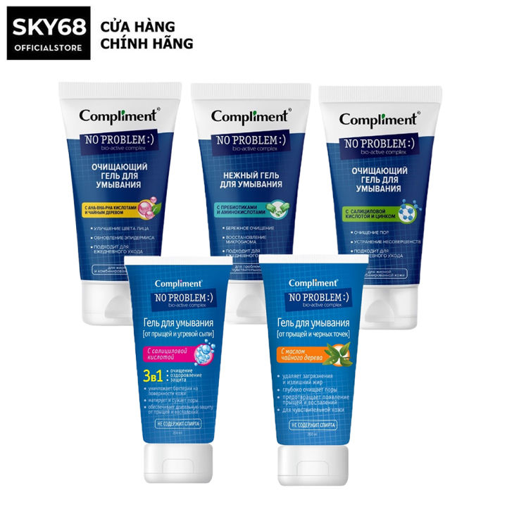 Sữa Rửa Mặt Sạch Sâu Ngừa Mụn BHA, Tea Tree Compliment No Problem 200ml ...