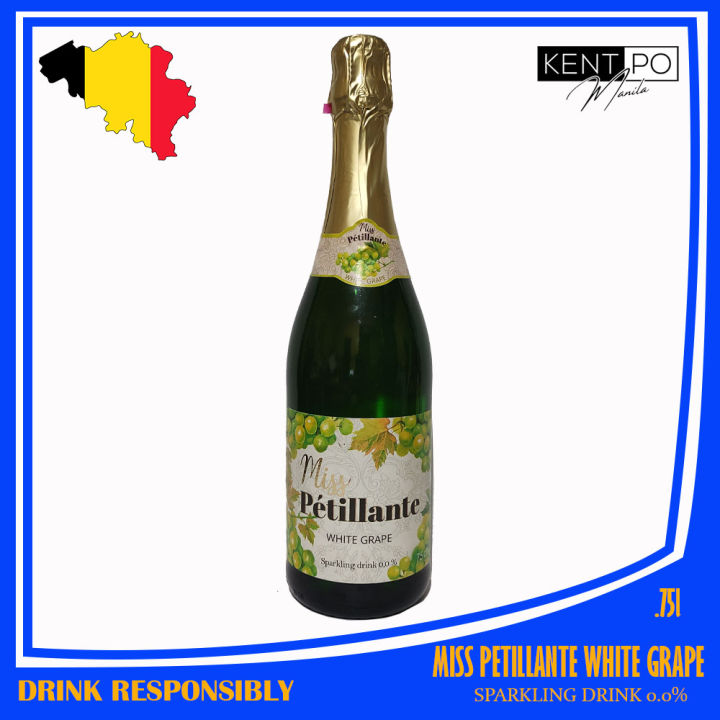 SPARKLING GRAPE DRINK IMPORTED MISS PETILLANTE WHITE GRAPE JUICE 0% ...