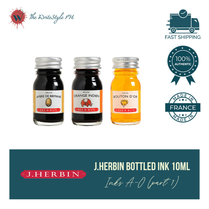 J. Herbin Bottled Ink [10ml] (colors A-O) | Lazada PH