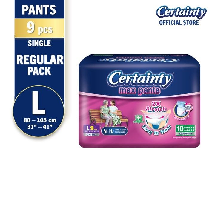 Certainty MaxPants L 1 x 9's Adult Diaper | Lazada