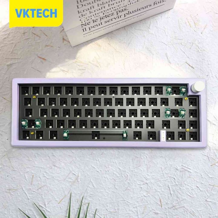 [Vktech] GMK67 Mechanical Keyboard Knob Switch RGB Backlit Gasket ...