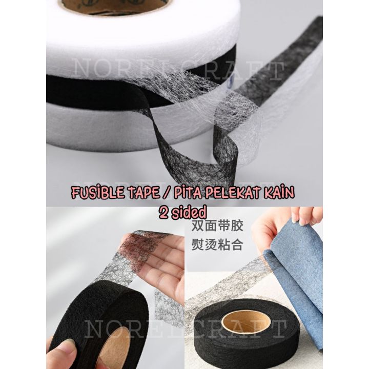 70YDS[ROLL]FUSIBLE TAPE/IRON ON TAPE/PITA PELEKAT KAIN LENCANA DUA SIDE ...