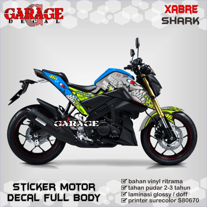 Decal Xabre dekal xabre full body stiker xabre full body Shark | Lazada ...