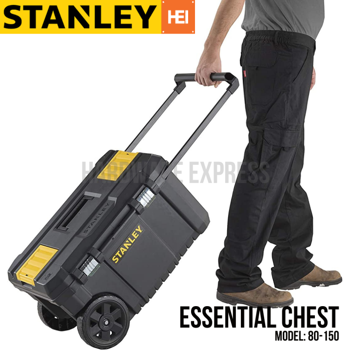 Stanley Essential 50L Storage Capacity Rolling Tool Box Toolbox w ...