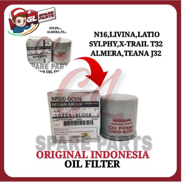 OIL FILTER 100% ORIGINAL NISSAN LIVINA,LATIO,N16,SYLPHY G11 B17,X-TRAIL ...