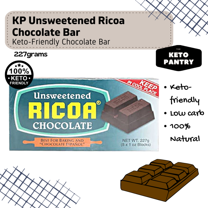 Unsweetened Ricoa Chocolate Bar (8 Blocks) | Lazada PH
