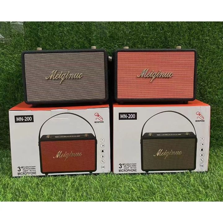 ลำโพงบลูทูธ รุ่นMN200 เสียงเบสแน่น รองรับAUX/TF/USB มีหูหิ้วพาพาง่าย เพิ่ม-ลดเสียงได้ สินค้า ...